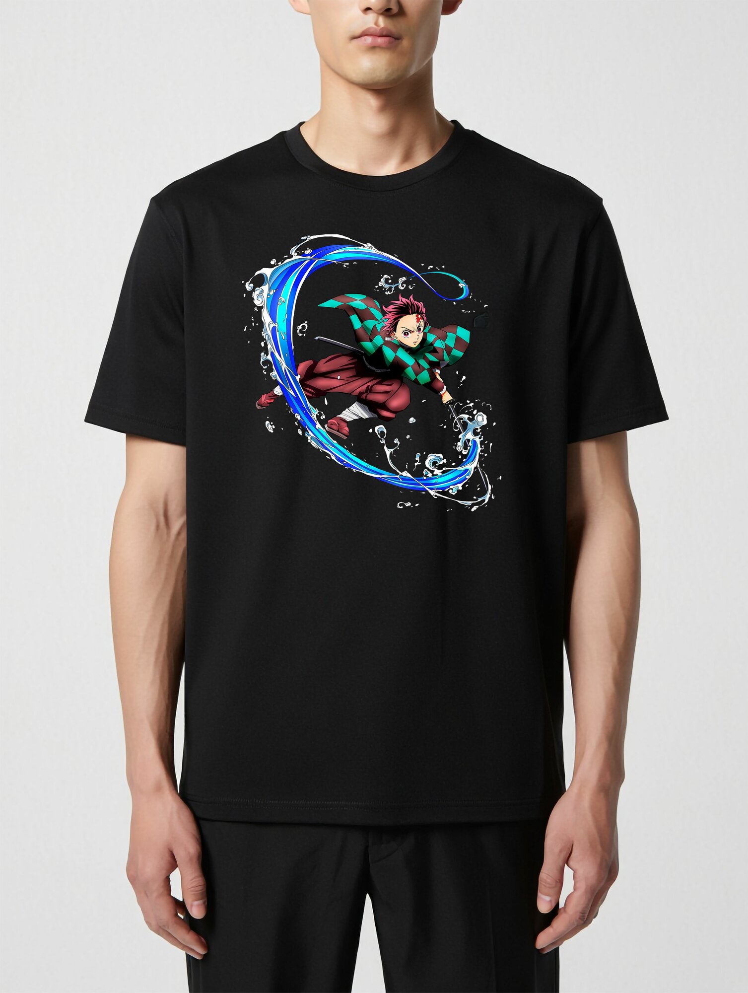 Футболка с принтом Demon Slayer Tanjiro Water