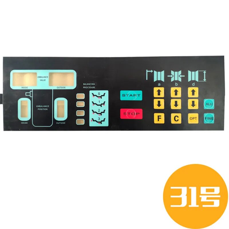 Автомобильный балансир колес, пленка, детали экрана, инструмент для ремонта шин, балансировочная машина для колес, рабочая плата, наклейка, пленка для экрана, запасные части 31