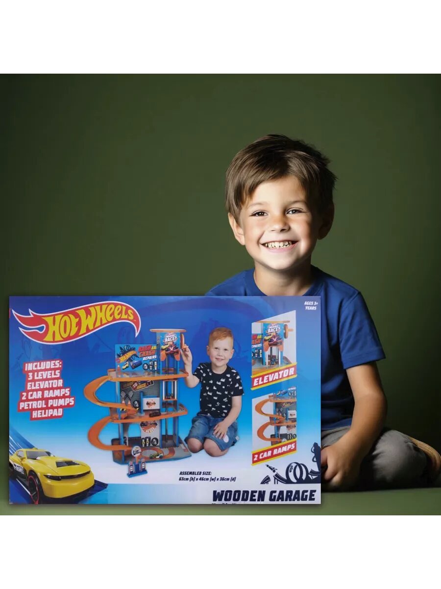 Деревянный многоэтажный гараж Hot Wheels