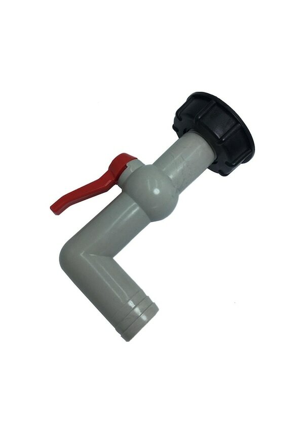 Соединитель клапана бочки IBC Кран шаровой кран60 внутренней толстой нити на 90 градусов диаметр 25 мм*пластик*резьба