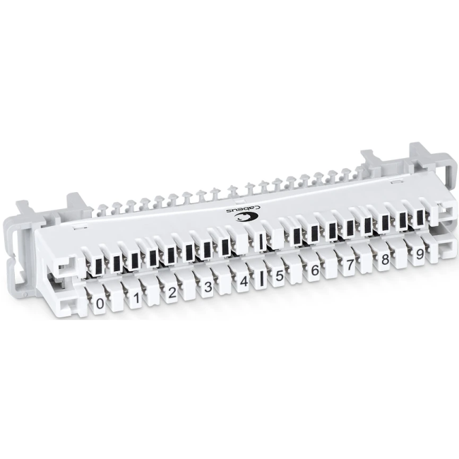 CM-10P-P Плинт Cabeus соединительный на 10 пар, для крепления на штанге, маркировка 0-9