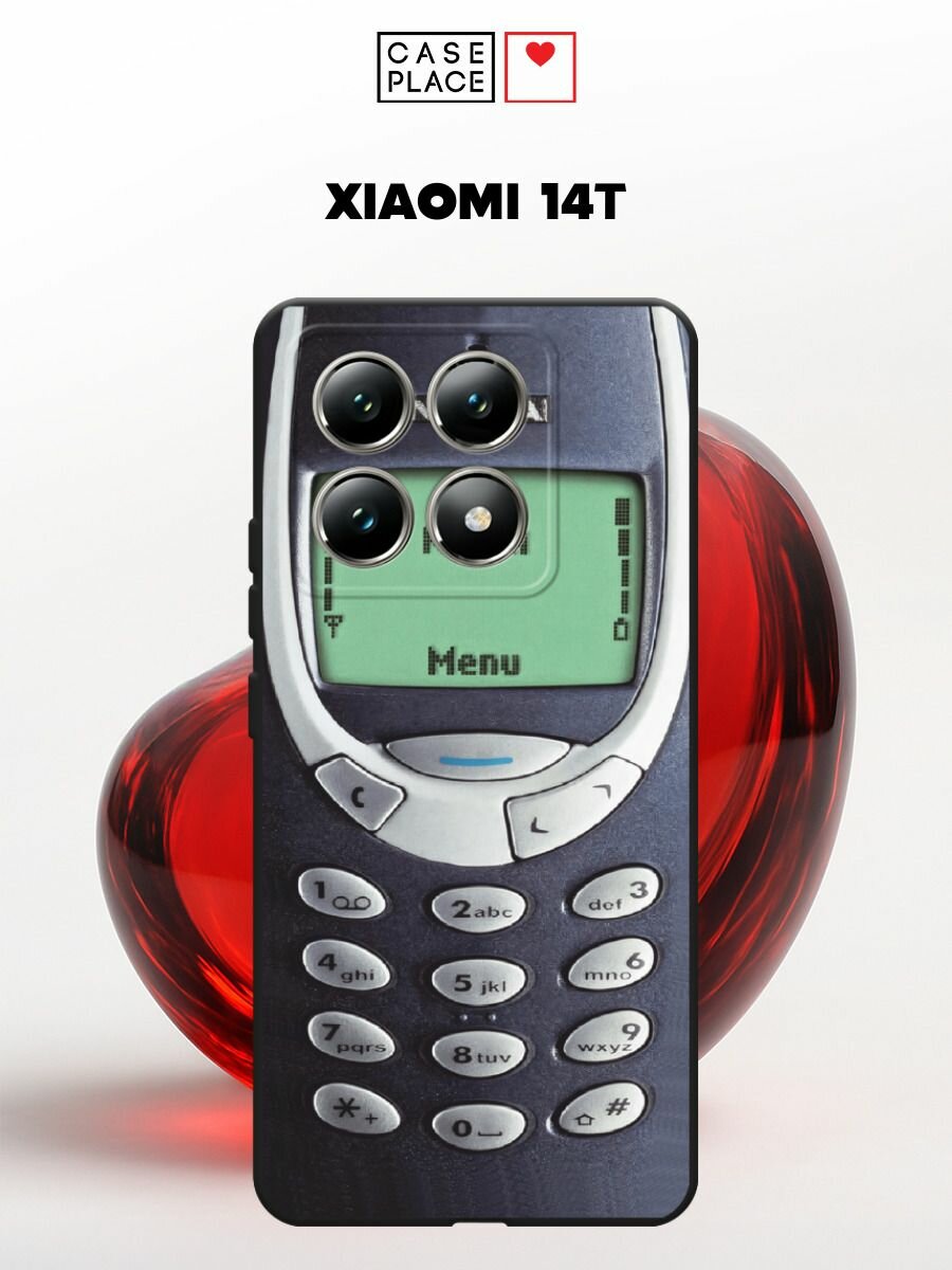 Черный матовый чехол на Xiaomi 14T / Сяоми 14Т с принтом В виде Нокиа