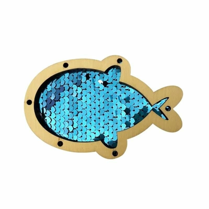 Аксессуары для детской доски busy board с блестками sensory Busy board-синий