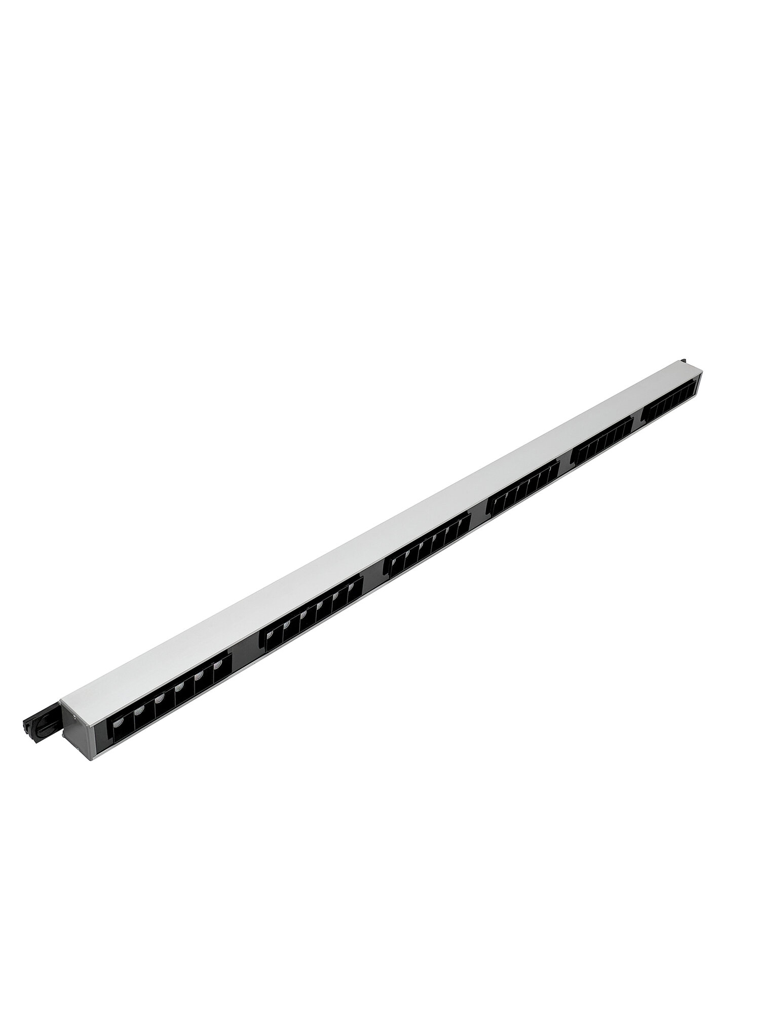 Трековый светильник B&W-12М-1254-220V-60W-5K-48º-T3F-S-S, 60 Вт, IP20, 6480 lm, 48º, 5000К, 3-х фазный, серебро.