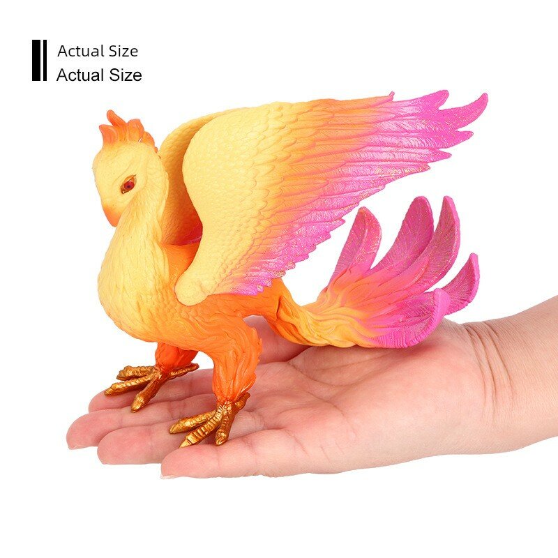 Детские игрушки: реалистичная фигурка мифического животного — орнамент в виде птицы Феникса, птица-огонь, хищная птица