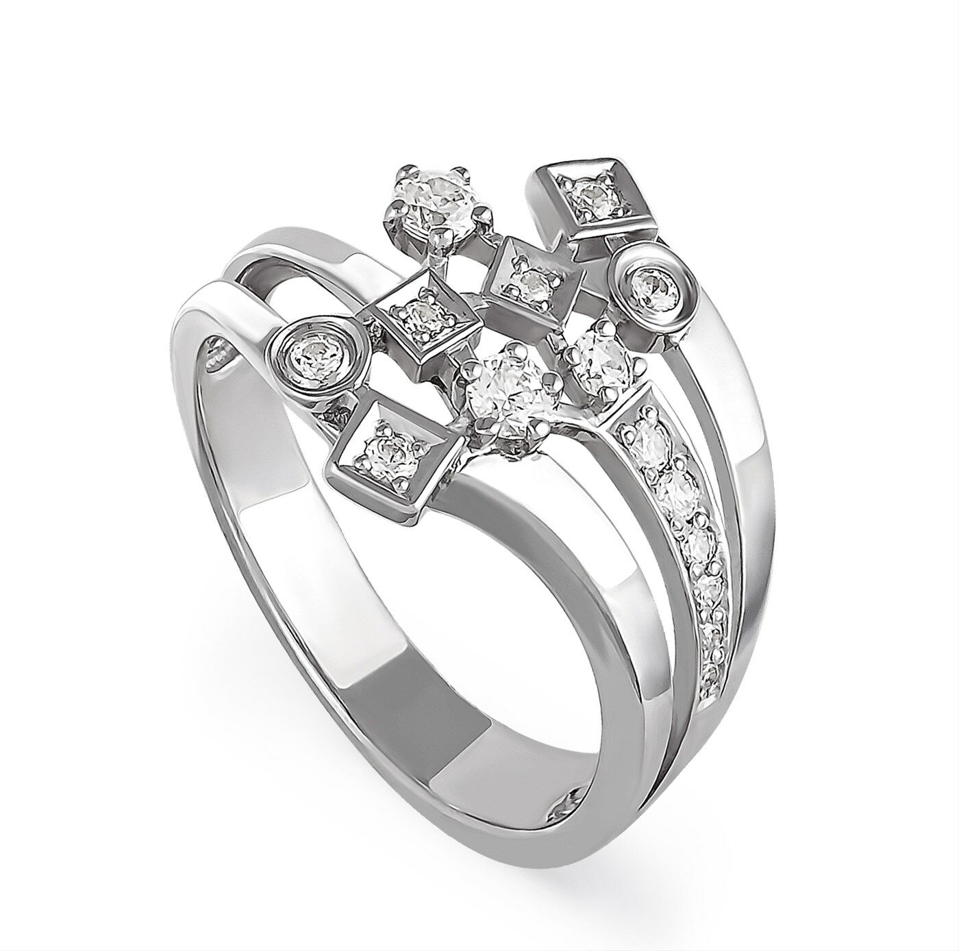 Кольцо тонкое, серебро, 925 проба