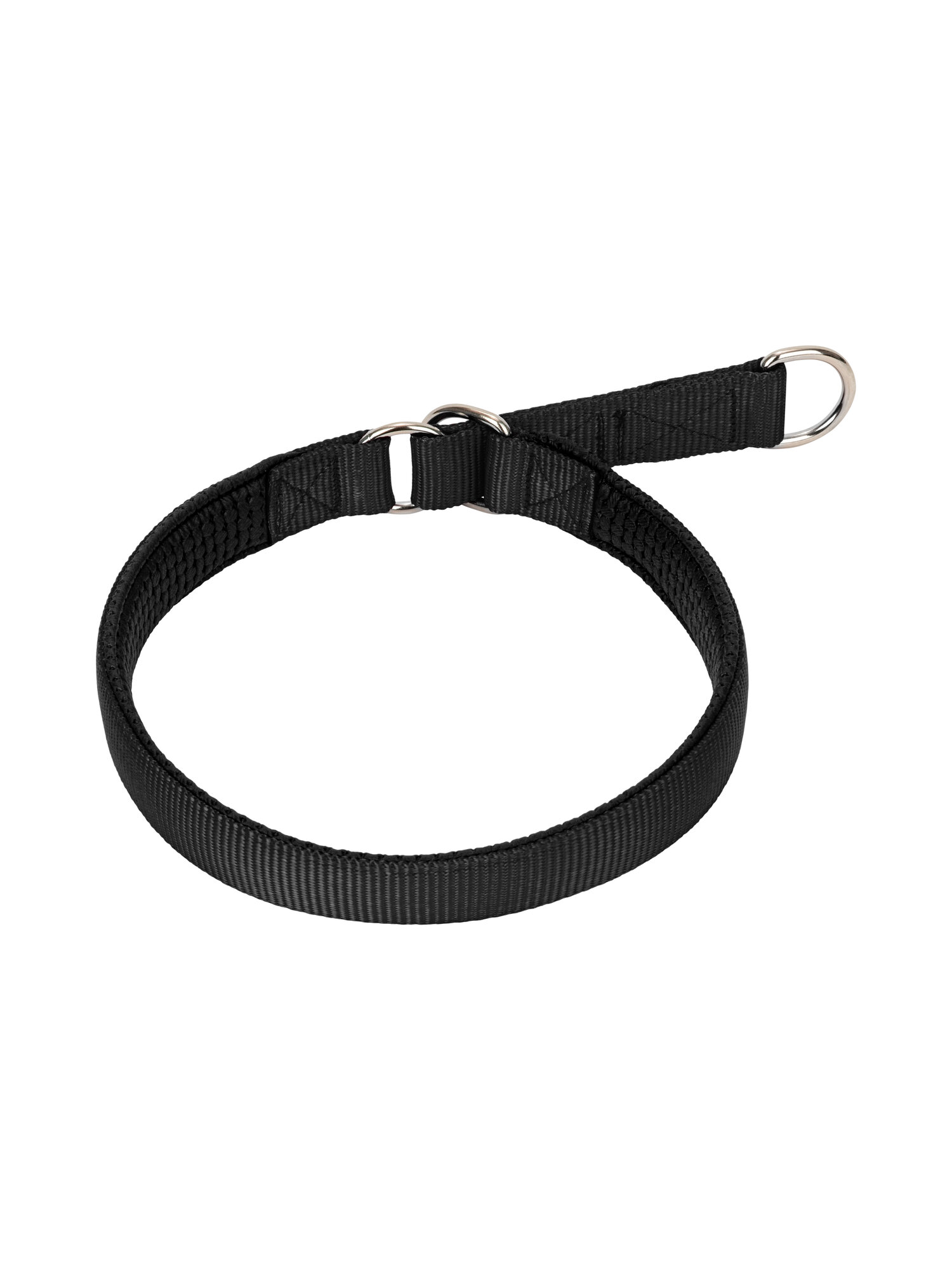 Ошейник полуудавка для собак ZooOne с неопреновой подкладкой (чёрный) 25мм (50-60см)