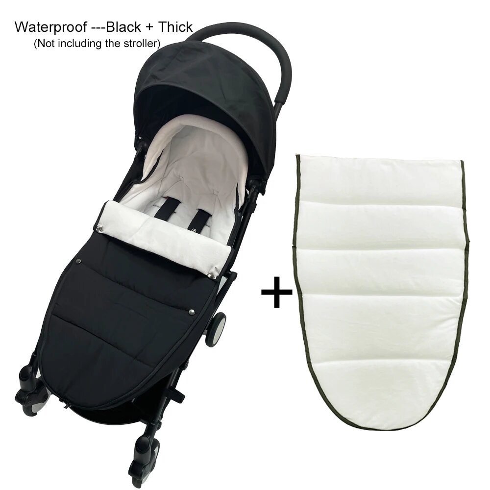 Теплый ветрозащитный чехол для коляски, черный, Waterproof Black X1