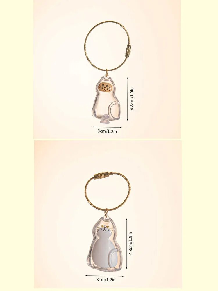 Брелок-капсула для кошачьей шерсти, коллекционный аксессуар для любителей кошек,2 шт