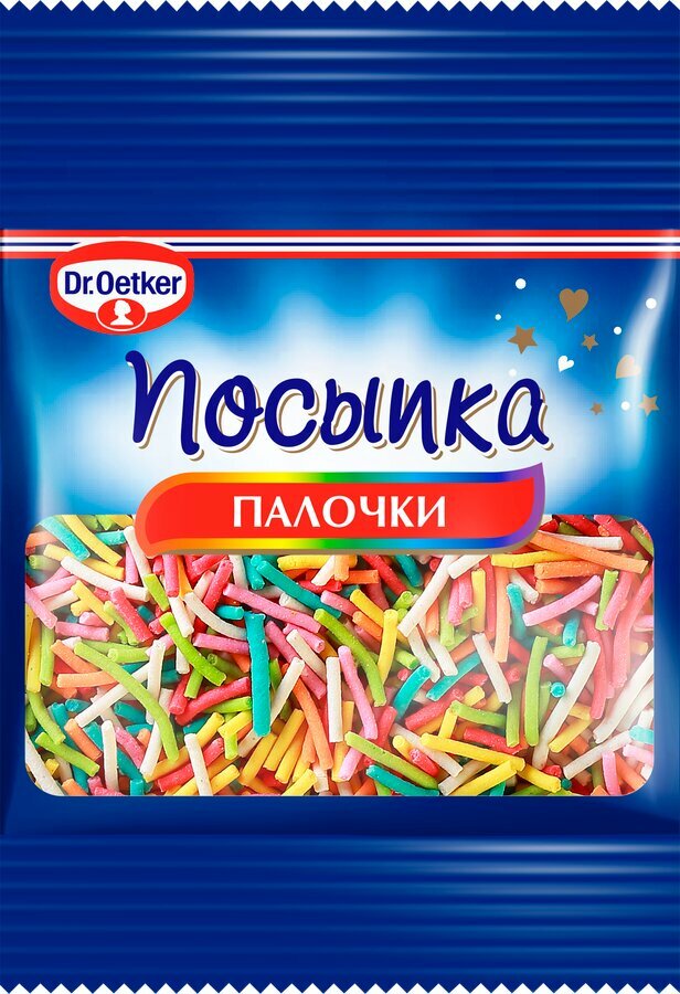 Посыпка кондитерская DR.OETKER Палочки цветные, 10г