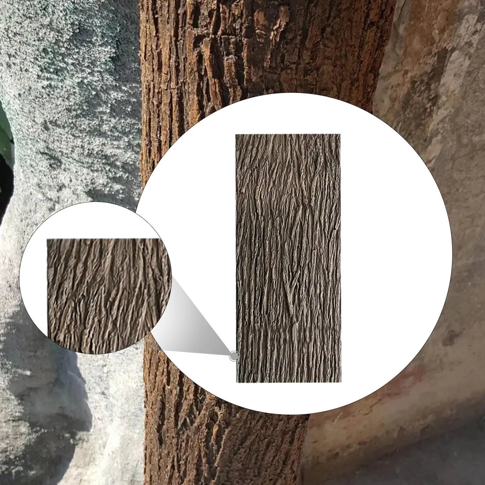 Искусственная кора дерева для декора 40cmx100cm