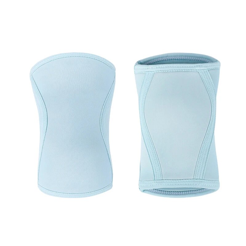 Неопреновые наколенники 7мм для пауэрлифтинга Голубой, М, Blue