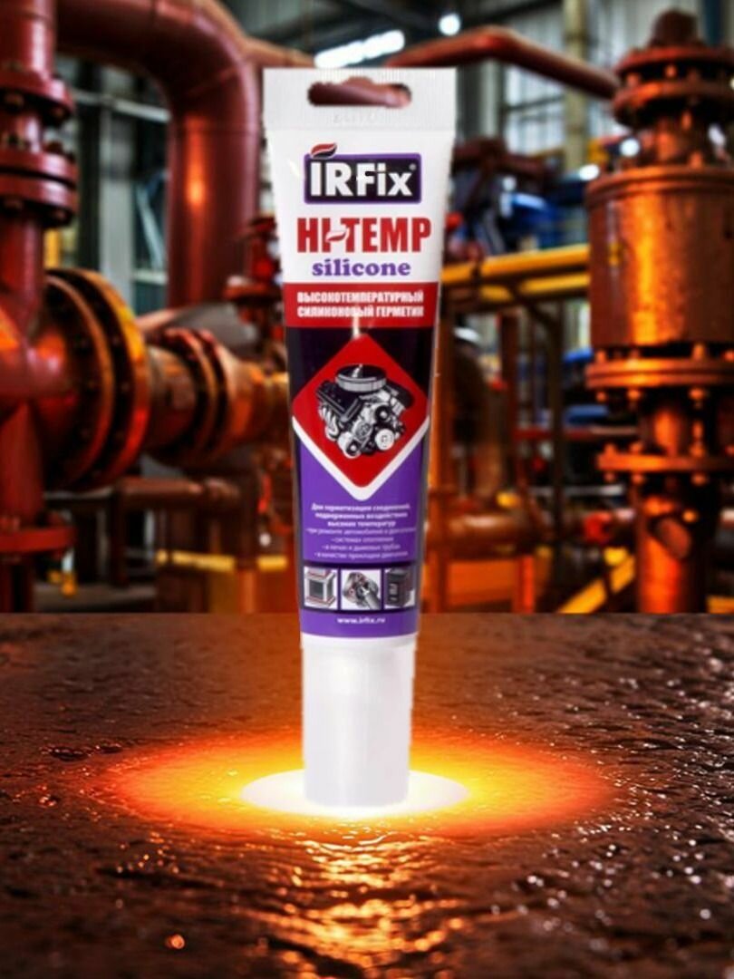 HI-TEMP Чёрный высокотемпературный силиконовый герметик 85 мл.