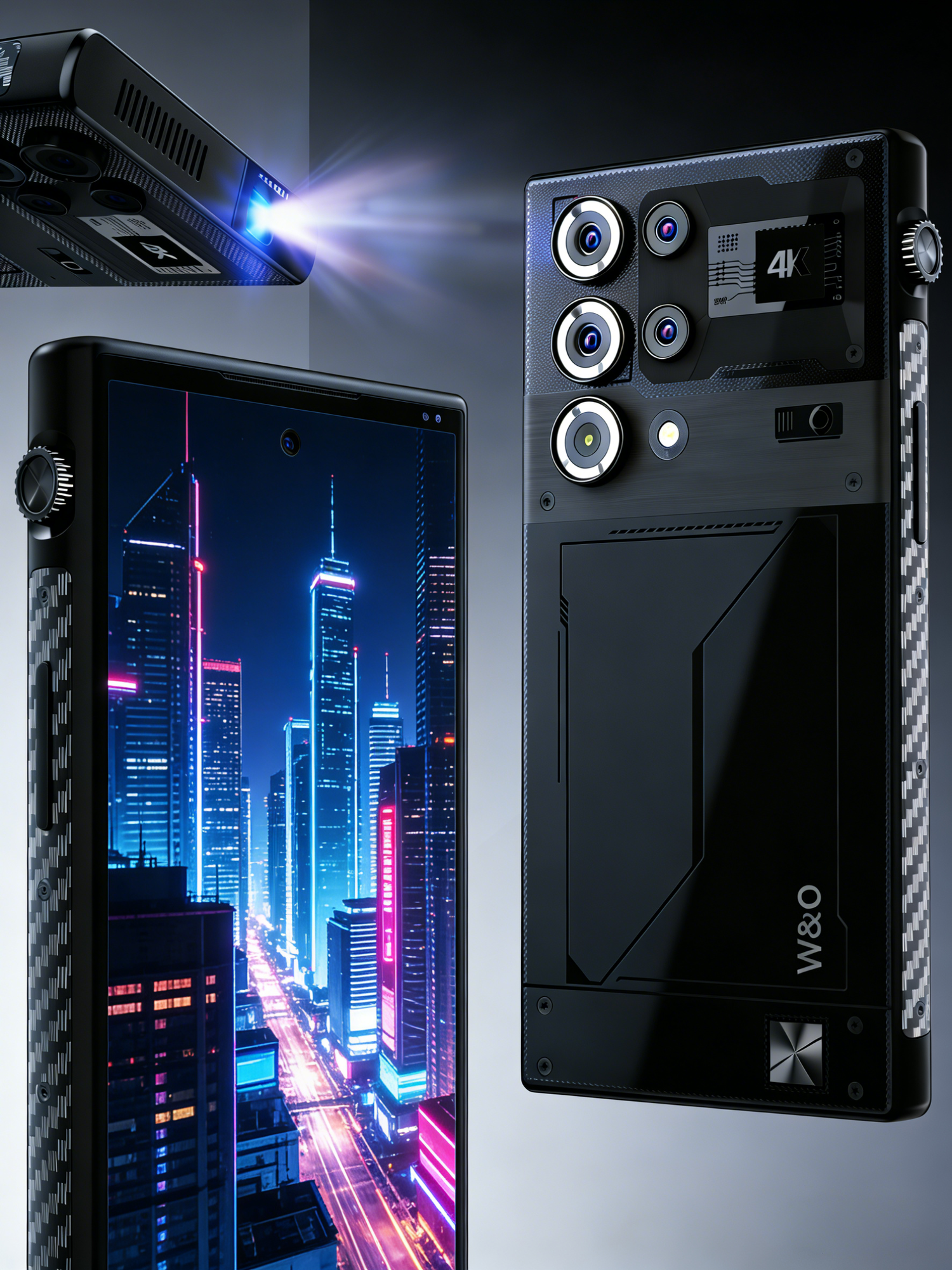 Смартфон Проекционная функция Android 14, 12+512GB, 108MP+32MP+16MP, 6.75", стереодинамики