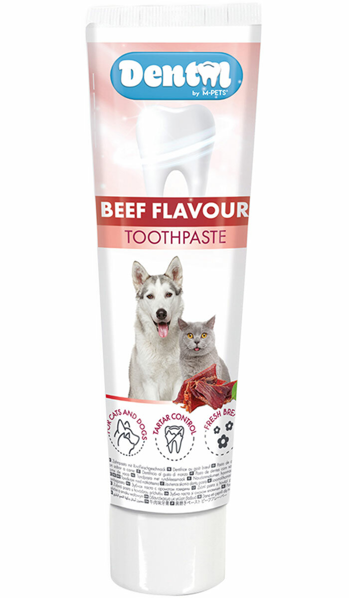 Зубная паста M-Pets Beef Flavour для собак и кошек со вкусом говядины 100 мл (1 шт)