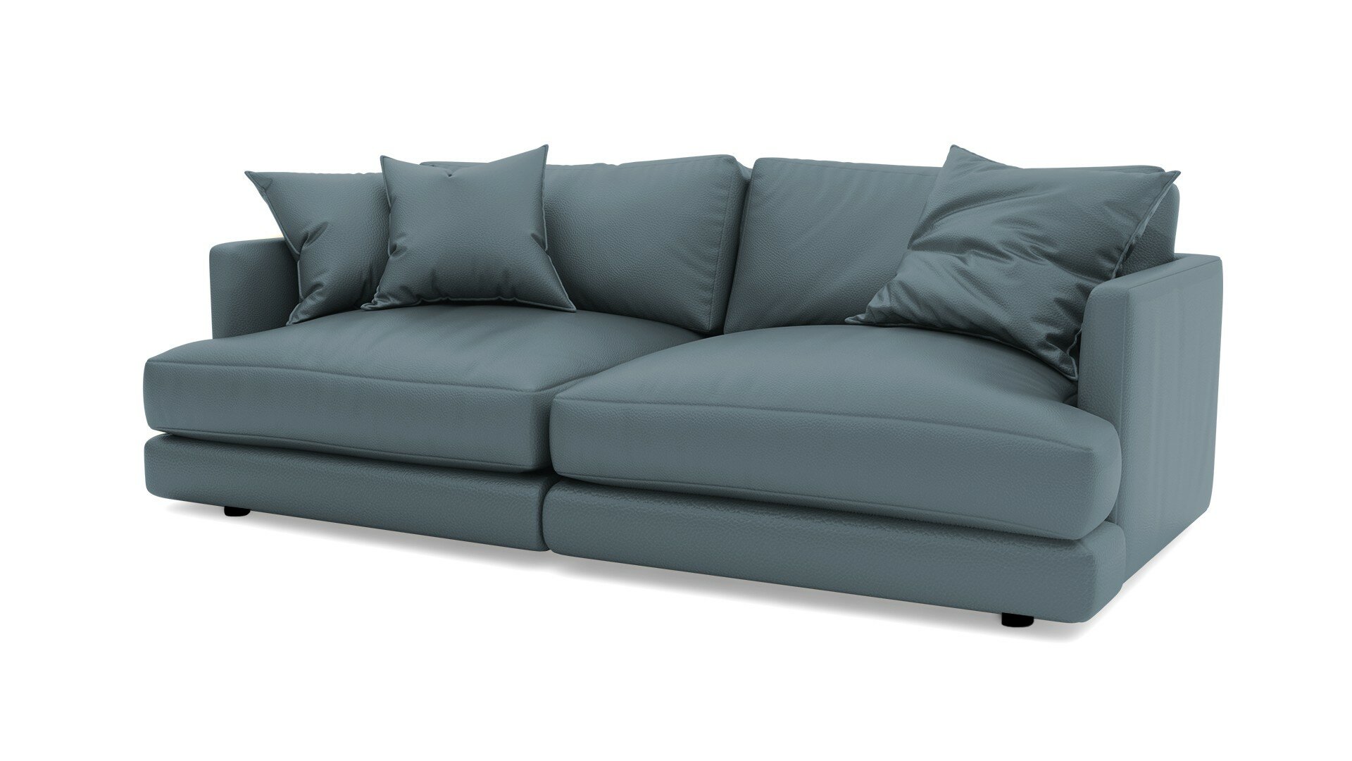 Диван Ибица 2 Galaxy Light Blue (экокожа) NOW 212x105x87 см, бирюзовый Экокожа, еврокнижка Фиеста