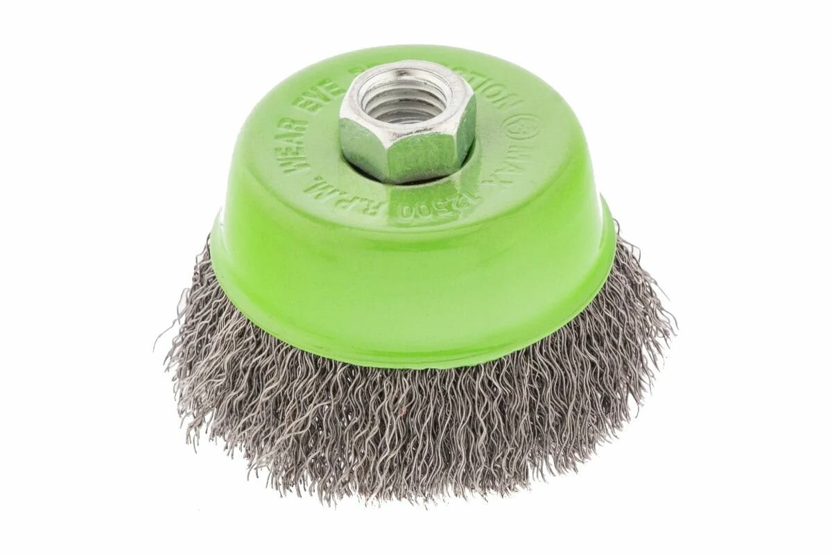 Щетка для УШМ, 75 мм, М14, "чашка", витая проволока// Сибртех