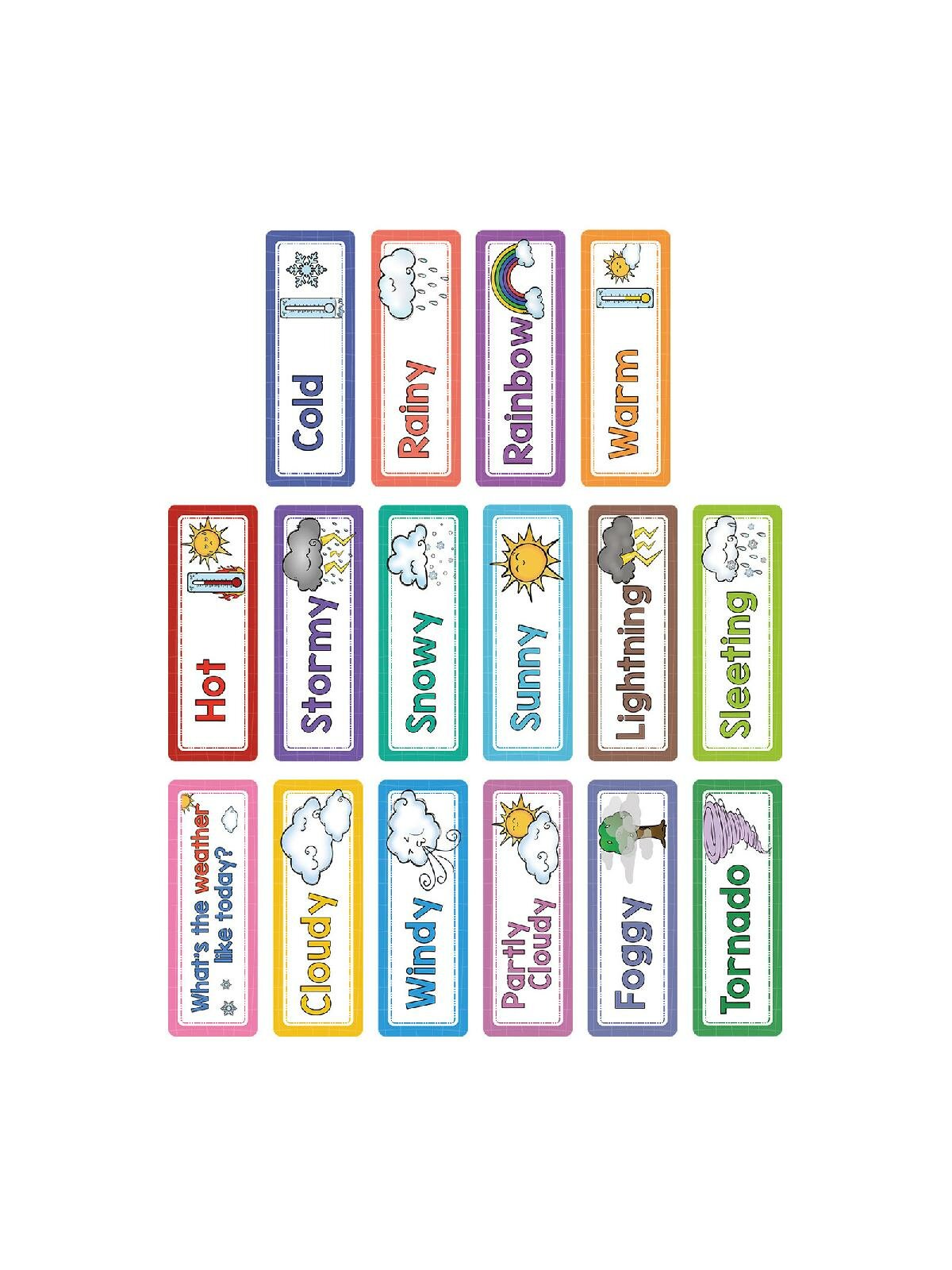 Карточки со словарным запасом погоды на 16 листов, карточки со словами для раннего обучения детей