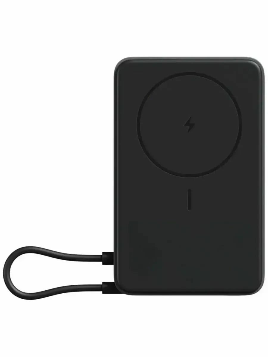 Портативный аккумулятор Xiaomi Magnetic Power Bank, 10000 mAh, со встроенным кабелем и подставкой, серый
