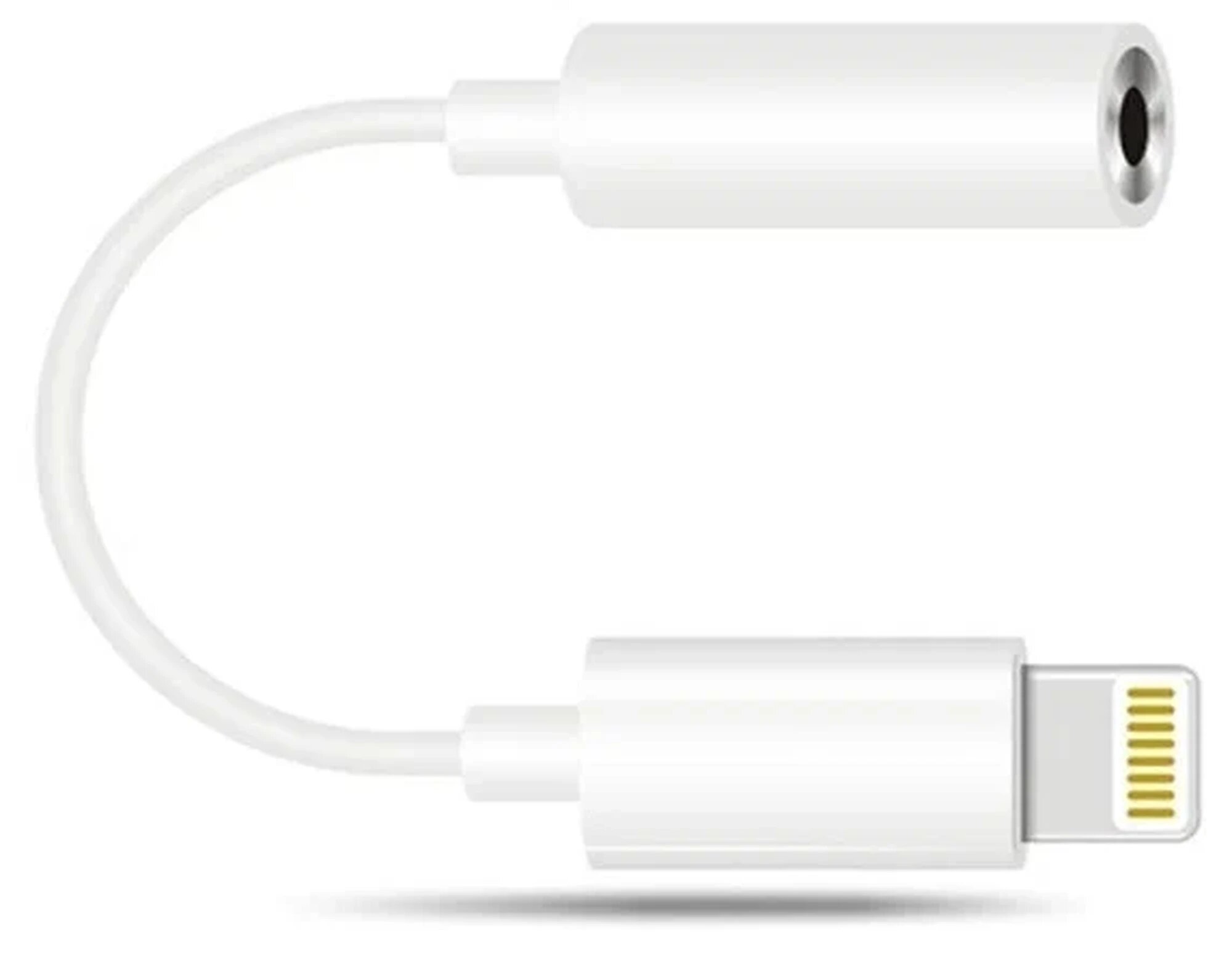 Адаптер ISA, apple iphone lightning - mini jack 3,5 mm, цвет белый