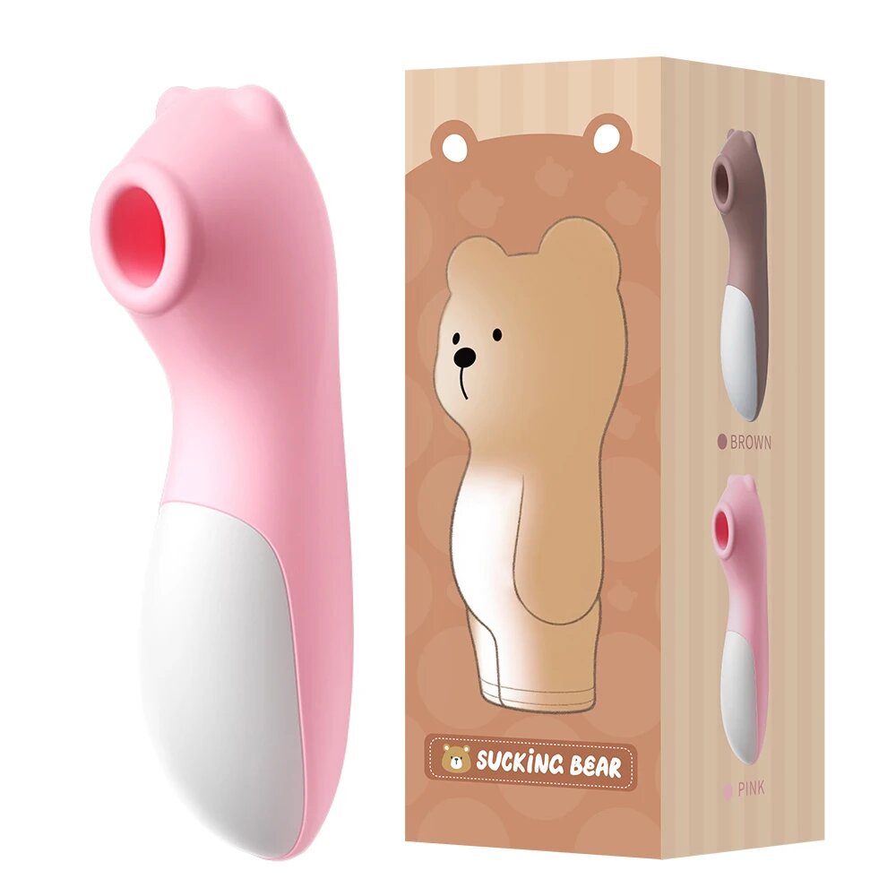 Секс-игрушка Sucking Bear, вакуумный стимулятор, Pink-USB Charge