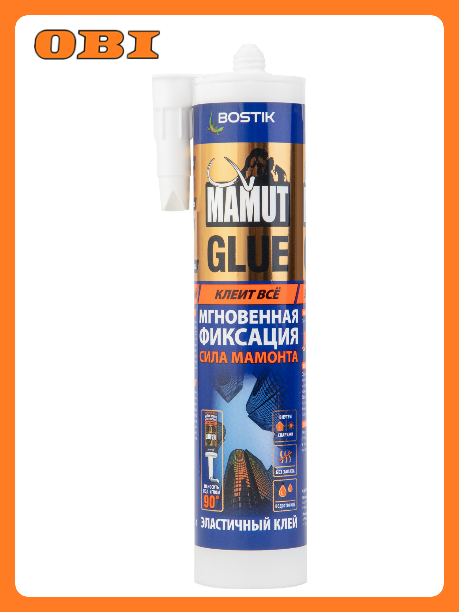 Клей Bostik "Mamut", для гипсокартона, пластика, бетона, дерева, металла, камня, универсальный, 0,29 л