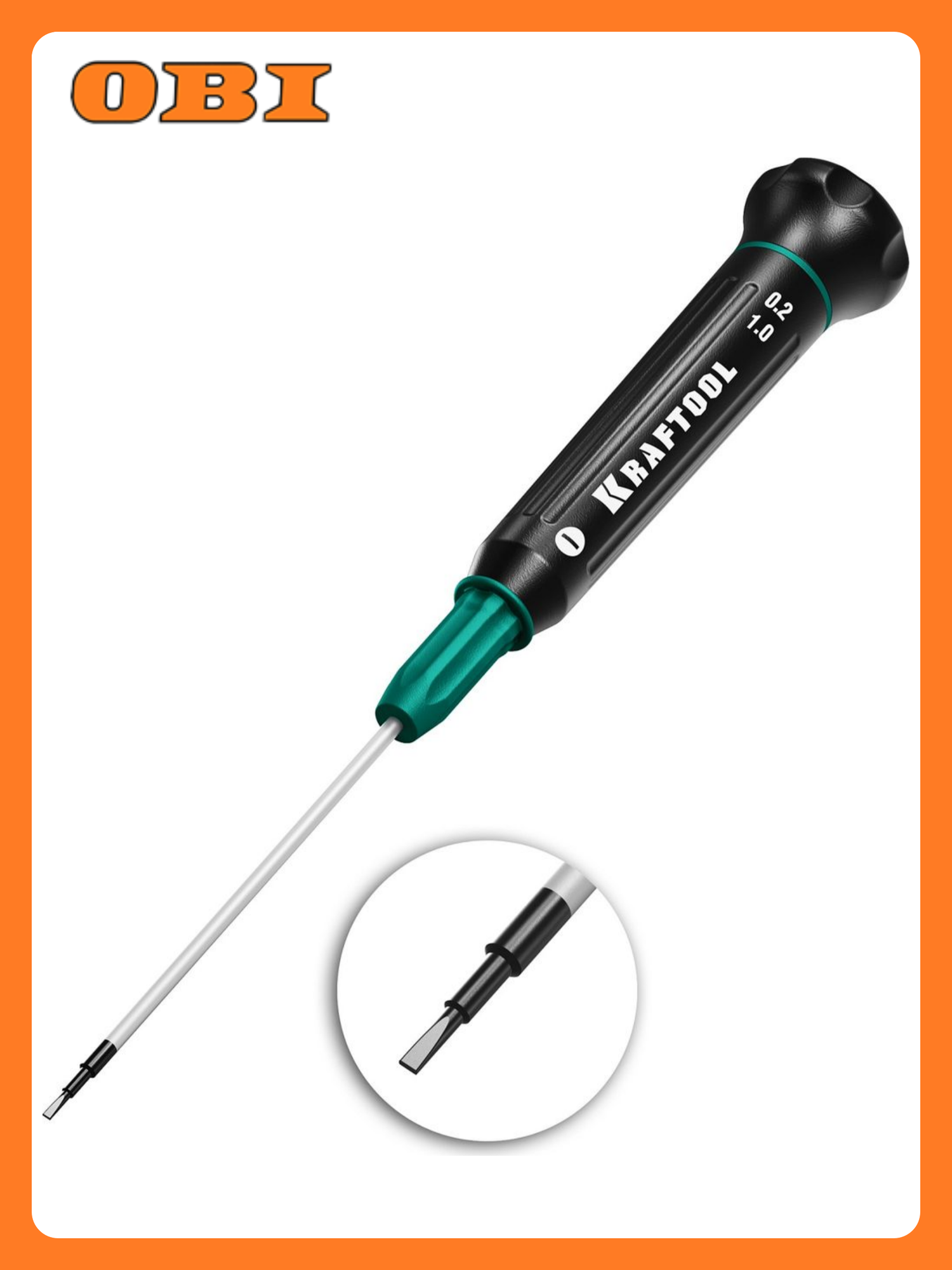 Отвертка Kraftool, для точных работ, хромованадиевая сталь, 65мм