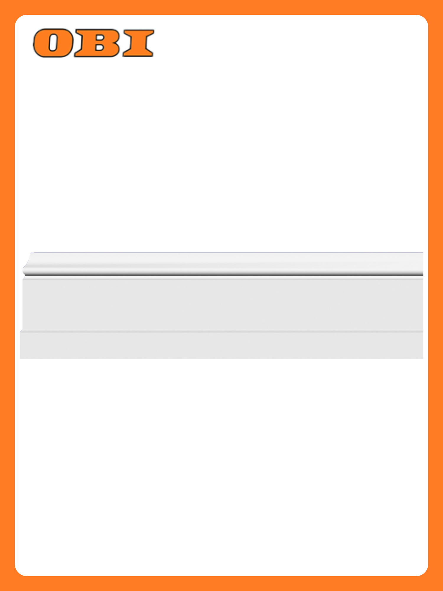 Напольный плинтус Format 12009DF, влагостойкий, дюрополимер, белый