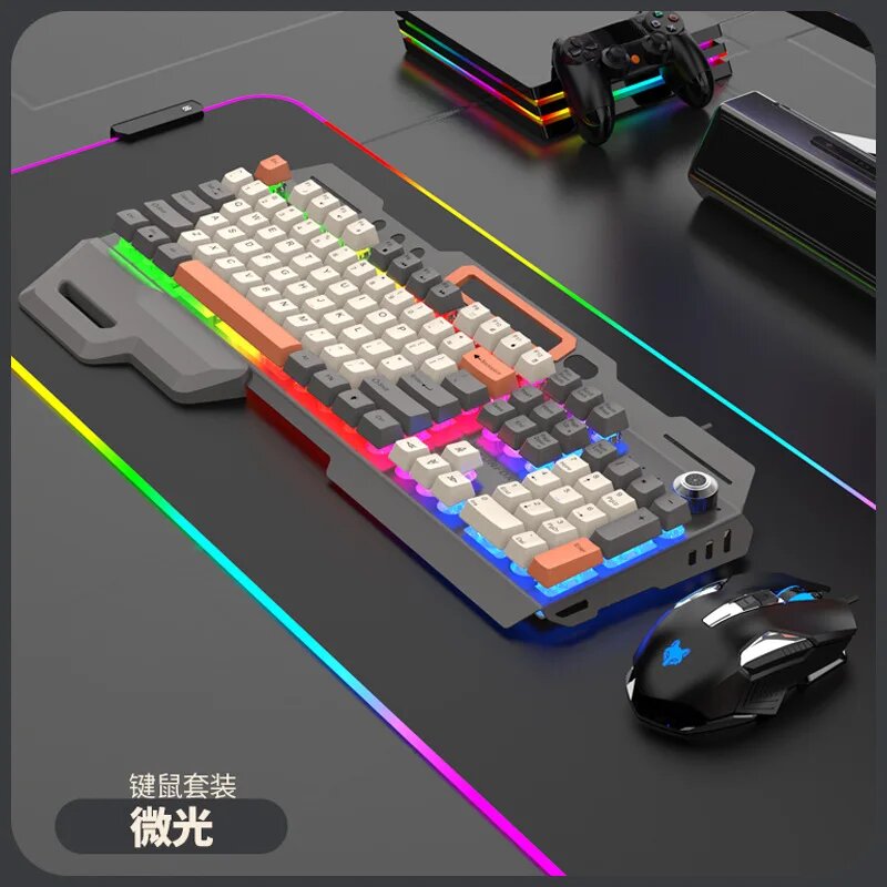 Проводная игровая клавиатура и мышь YQT K90 104 клавиш Russian keyboard, Keyboard Mouse OG