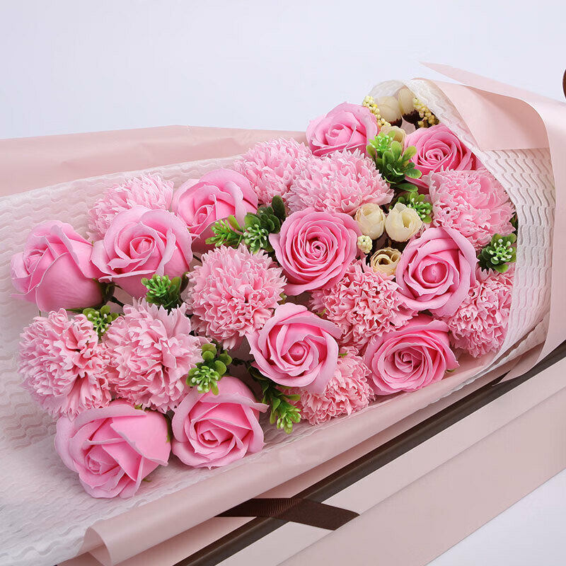 Упаковочная коробка Подарочная коробка среднего размера с розой Упаковочная коробка для букета ярких серебряных роз Крышка «Небо и земля» Коробка с бантом и цветами