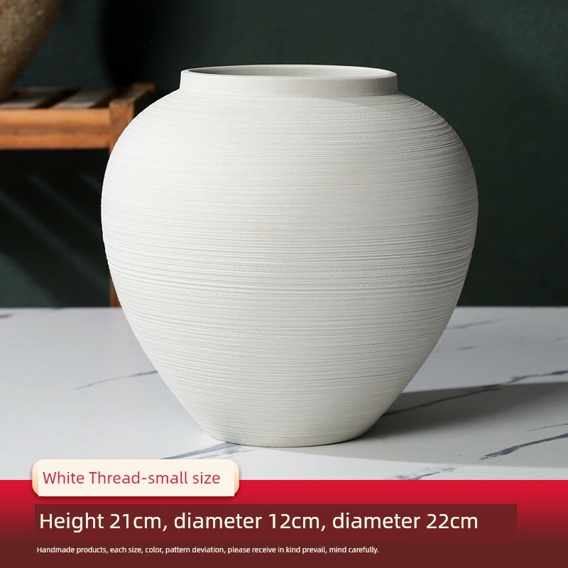 Керамический вазон из Цзиндэчжэня, декор в китайском стиле, широкогорлая ваза, для тумбы под телевизор, декор для дома,