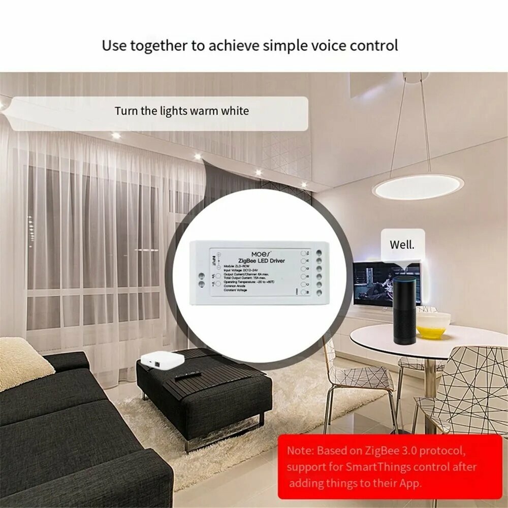 Moes Zigbee 3.0 LED контроллер для умного дома Драйвер светодиодной ленты