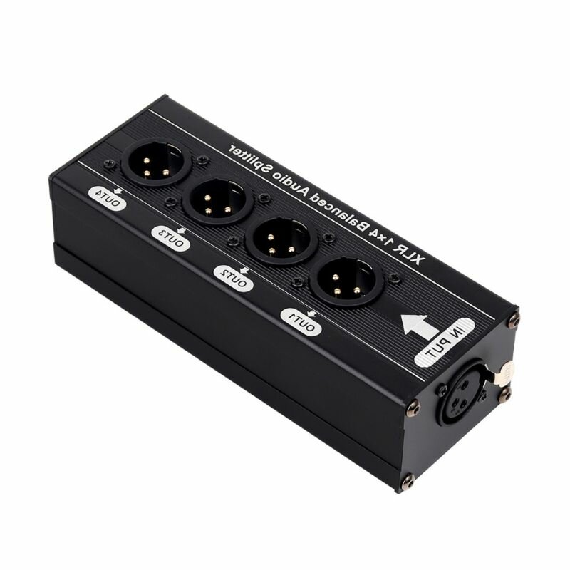 XLR сбалансированный аудиоразветвитель 1 в 4 выхода изолятор