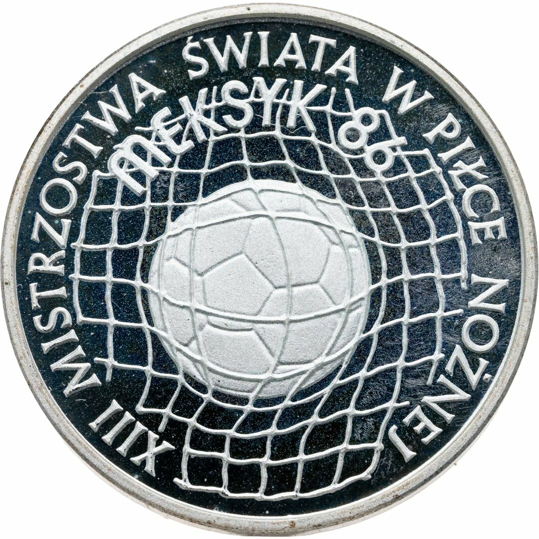 Польша 500 злотых zlotych 1986 Чемпионат мира по футболу 1986, Серебро 750, в сохранности Proof
