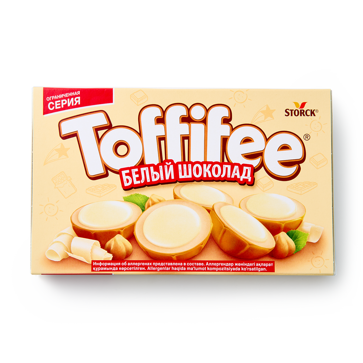 Конфеты Toffifee "Белый шоколад", с ореховой начинкой, 125 грамм