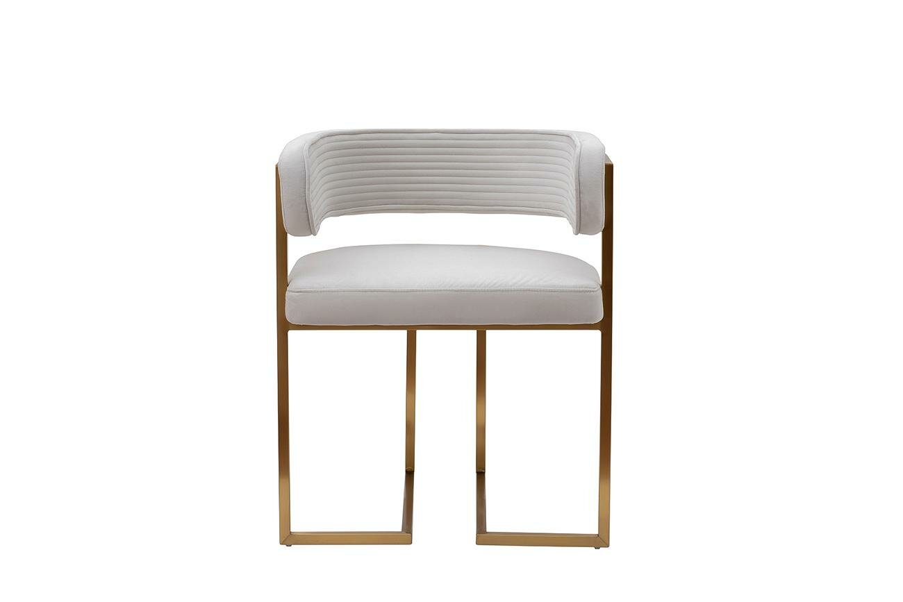 Мебель Garda Decor GY-85040 Стул велюр светло-серый/матовое золото 60*55*73см арт. GY-85040