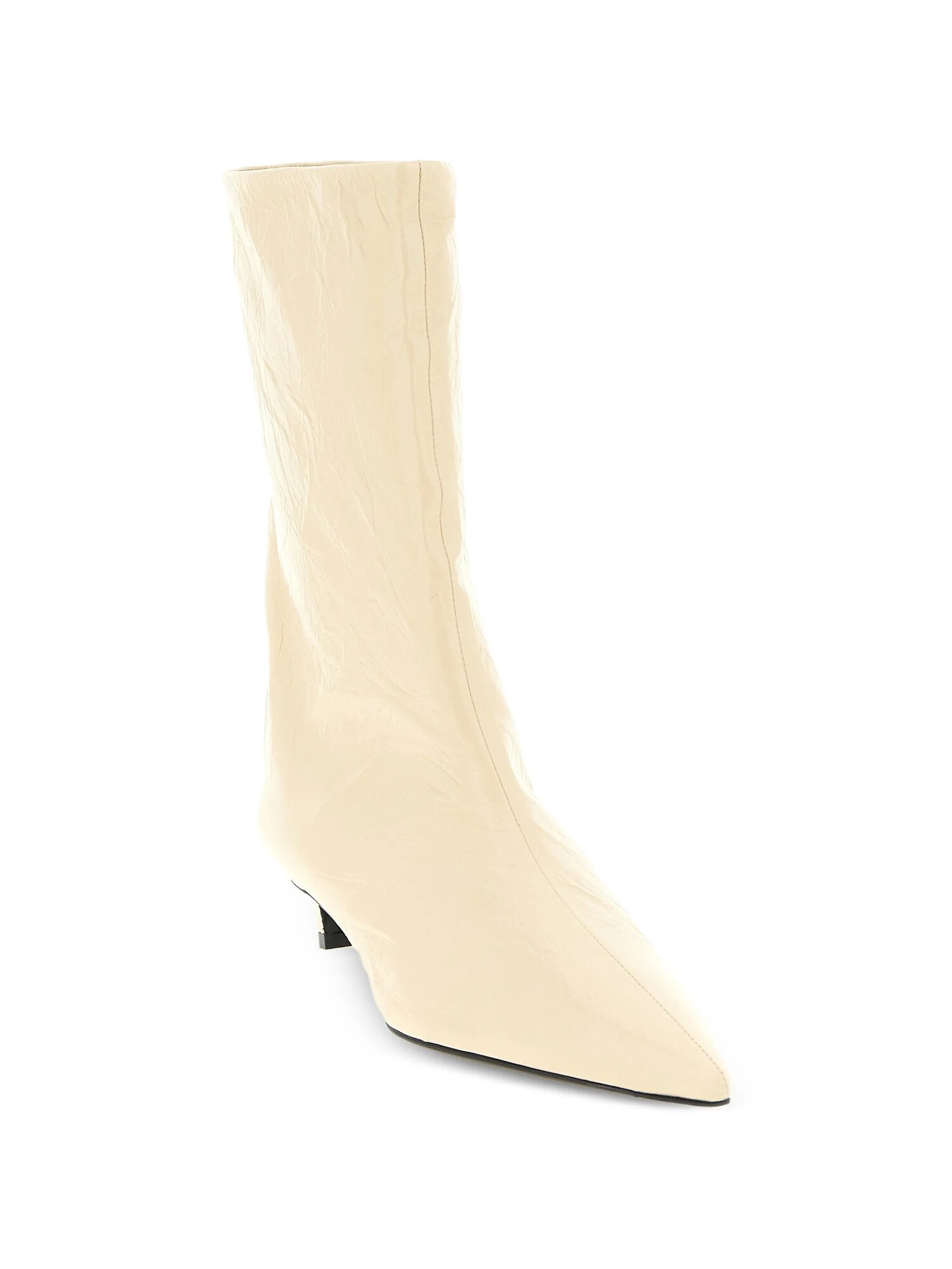 Ботильоны Jil Sander Craquelé pointed leather ankle boots, размер 39 — фото 1