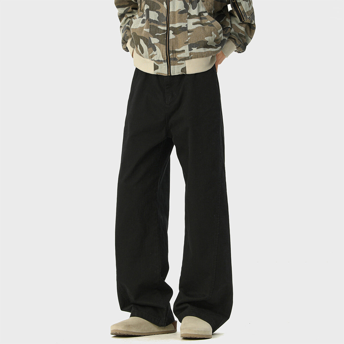 Тренд RONG CH Джинсы Кроп Лето Гонконг Свободные Деним, Размер_L