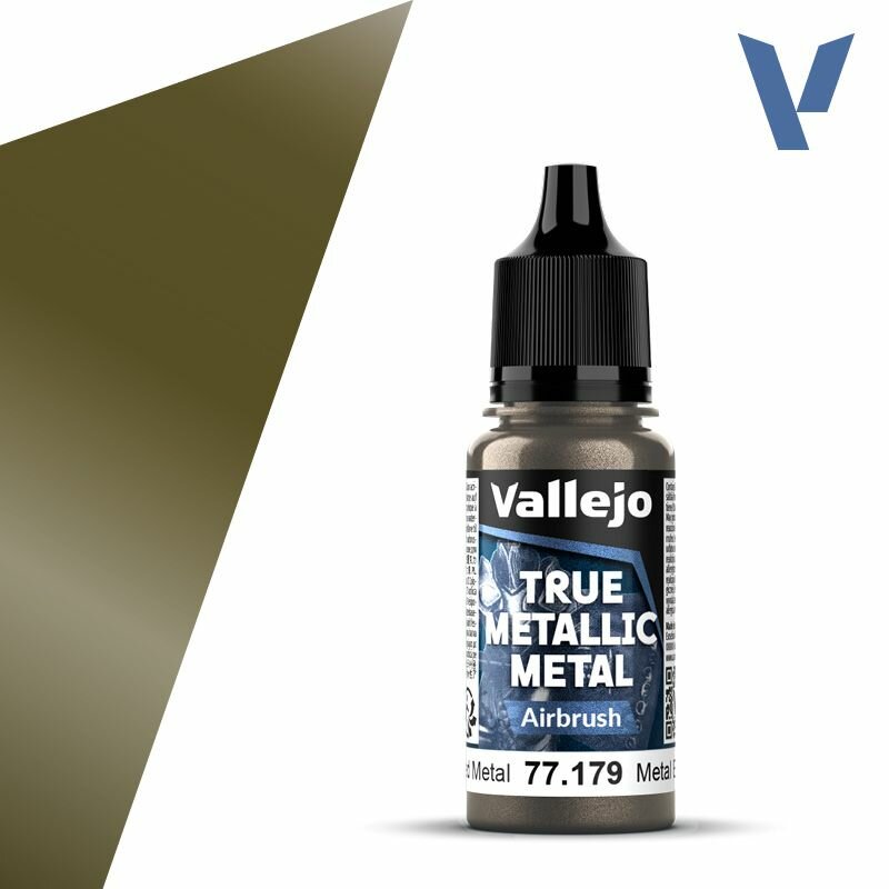 Акриловая краска для моделирования - Vallejo True Metallic Metal - Aged Metal (Airbrush)