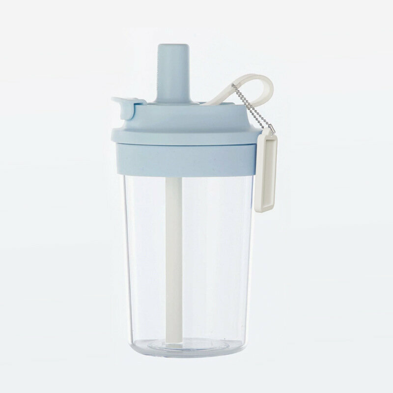 Кружка молочного стиля 420мл, пищевой пластик Tritan, синий, компактная для повседневного использования