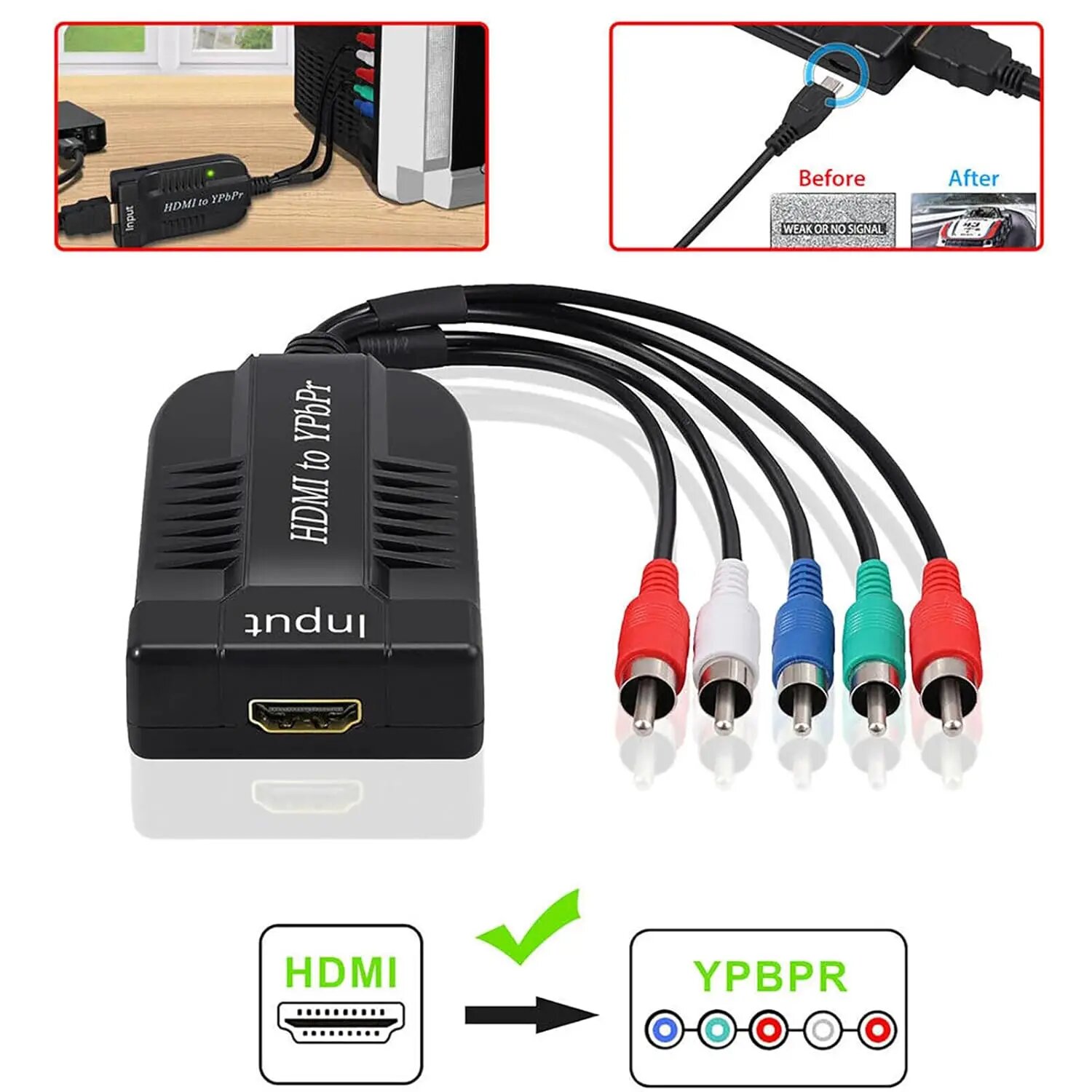 Wiistar HDMI Конвертер SCALER YPbPr