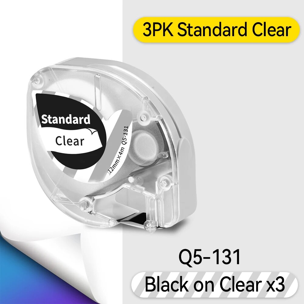 Этикетки Phomemo P12/P12PRO, 12 мм, белые, совместимые с устройствами для этикеток DYMO Letratag, 4 м, термостойкие, самоклеящиеся этикетки для одежды