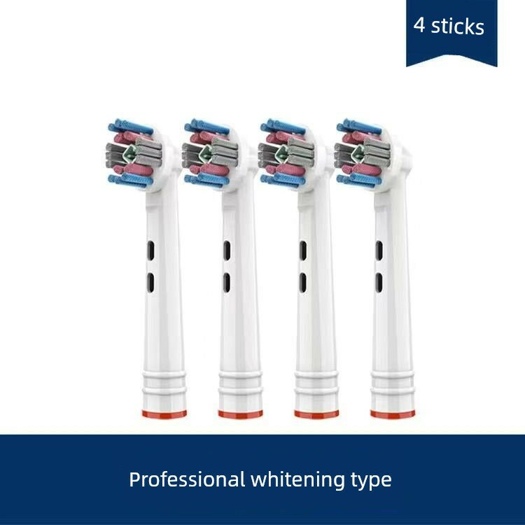 Заменяемые щетки для электрической зубной щетки Oral-B Braun - тип отбеливания, 4 шт. совместимы с D12 D16 3757 3709