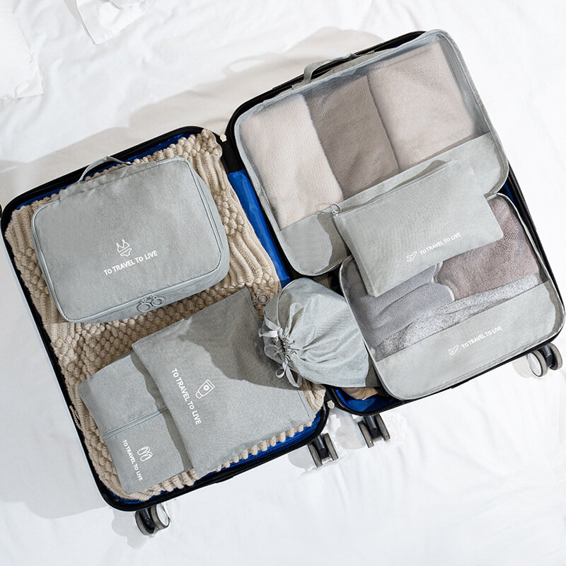 Катионный семь частей багажа сумка для хранения одежды Путешествия Стиральная взрывчатки сумка для хранения