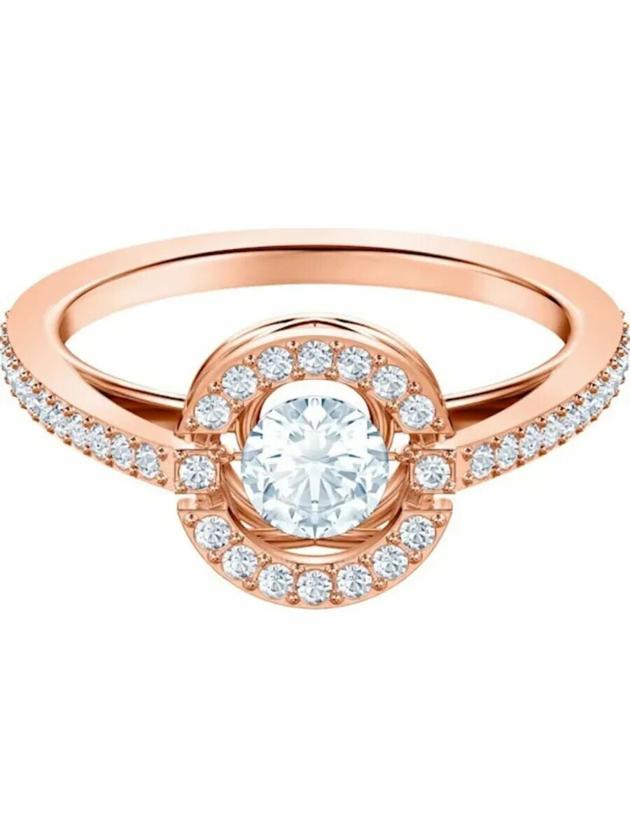 Кольцо помолвочное, кристаллы Swarovski