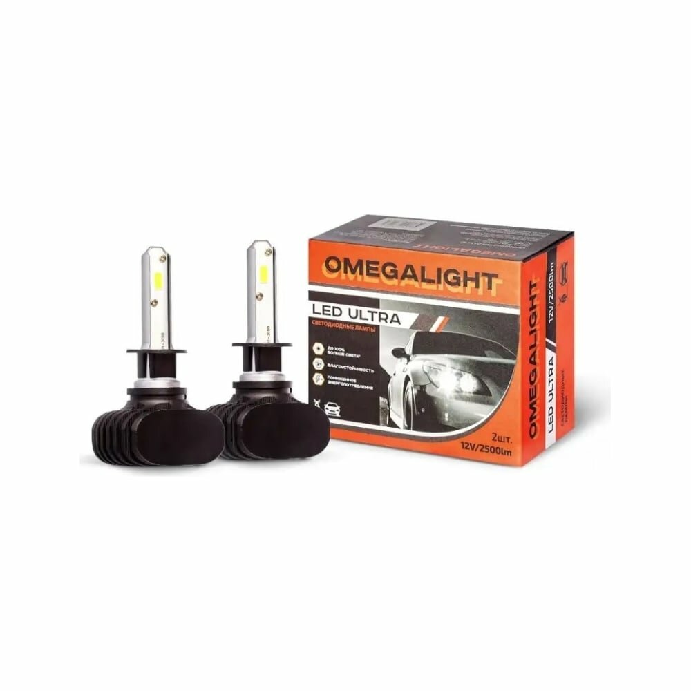 Комплект ламп Clearlight omegalight ultra led, hb3, 2500 lm, 2 шт OLLEDHB3UL-2