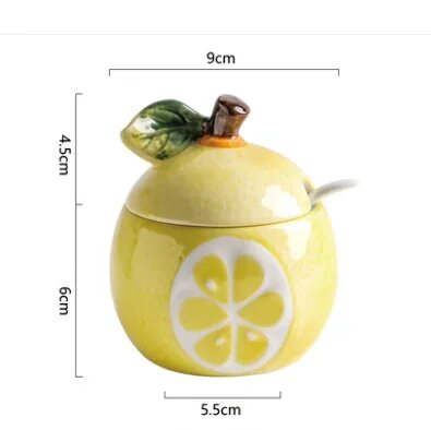 Набор керамических банок для специй в форме фруктов lemon