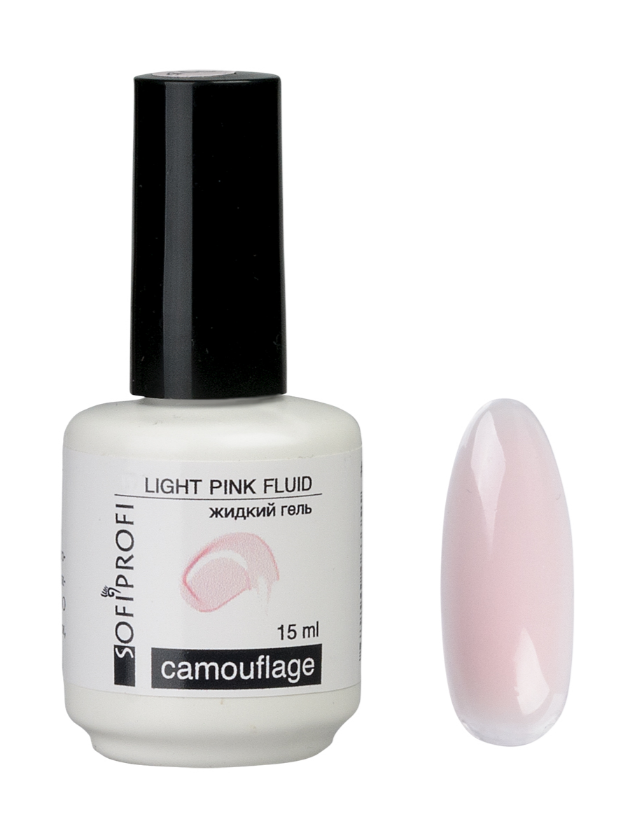 Жидкий гель камуфлирующий Light pink Fluid Sofiprofi CAMOUFLAGE GEL, 15 мл