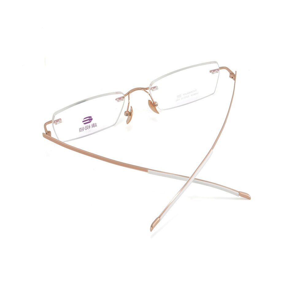 Cornstone Pure Titanium Square Eyeglass Frames Unisex V9852 — фото 1
