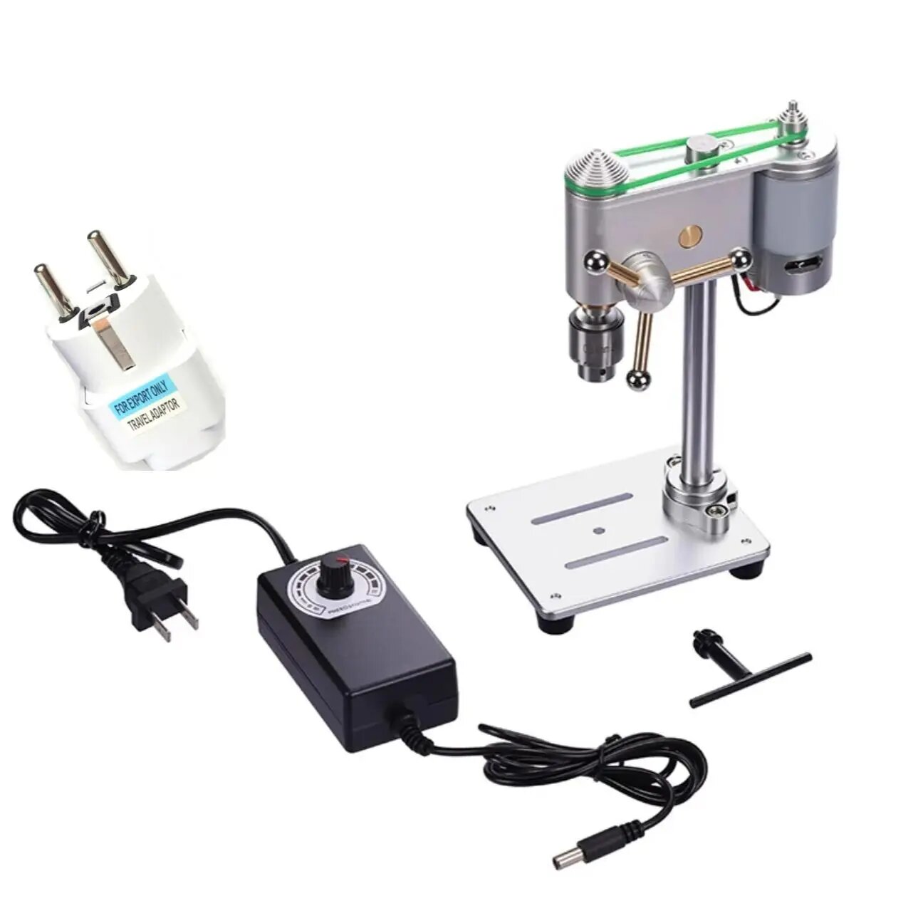0,3-4 мм микро-настольная дрель, мини-сверлильный станок, прецизионный инструмент для ремонта часов, настольная дрель, регулируемая скорость адаптера питания 110 В-220 В